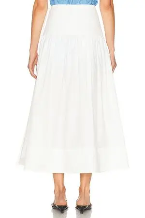 HELSA Midi Wrap Skirt In Tech Poplin