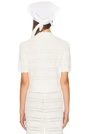 HELSA Kaitltn Scalloped Knit Top