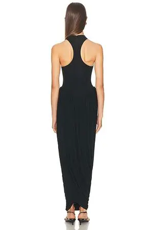 HELSA The Duchess Jersey Dress - Black