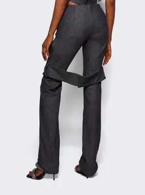 COURRÃ¨GES Strap Bootcut Denim Pants