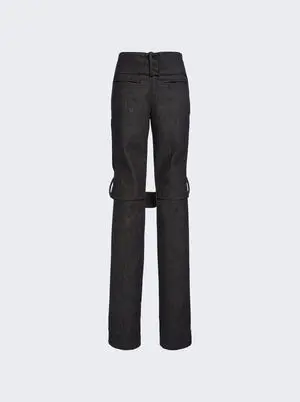 COURREGES Strap Bootcut Denim Pants - Grey
