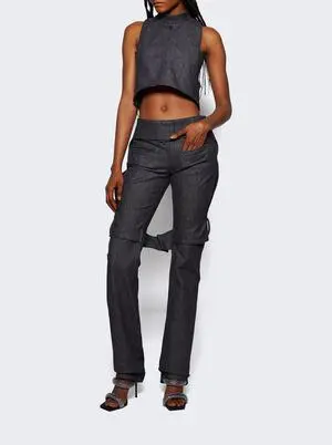 COURRÃ¨GES Strap Bootcut Denim Pants