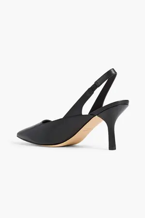 STUART WEITZMAN Zuri 75 Leather Slingback Pumps - Black