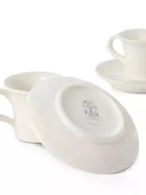 Brunello Cucinelli Ceramic Expresso-cup Set - White