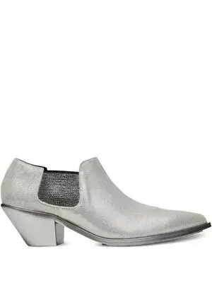 Junya Watanabe Metallic-effect Pointed-toe Chelsea Boots