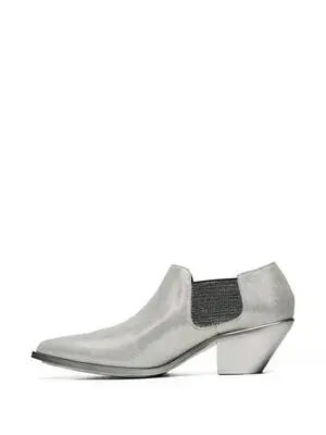 Junya Watanabe Metallic-effect Pointed-toe Chelsea Boots