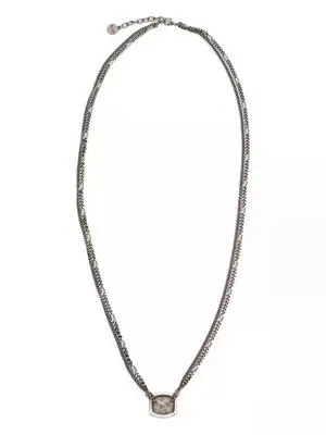 Roberto Cavalli Monogram Double-chain Necklace