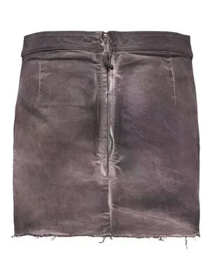 Rick Owens Frayed-hem Mini Skirt