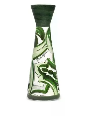 Dolce & Gabbana Medium Printed Candle Holder - Green