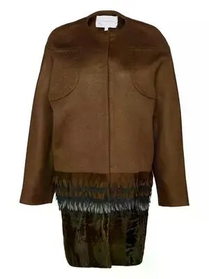 Carolina Herrera Coat With Feather Trim