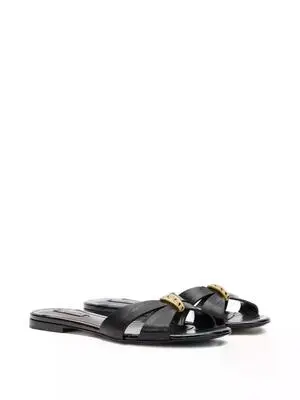 Roberto Cavalli Cross-strap Jewel-embellished Flat Sandals