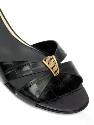 Roberto Cavalli Cross-strap Jewel-embellished Flat Sandals