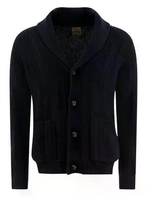 RAKKI Shawl-collar Ribbed Cardigan