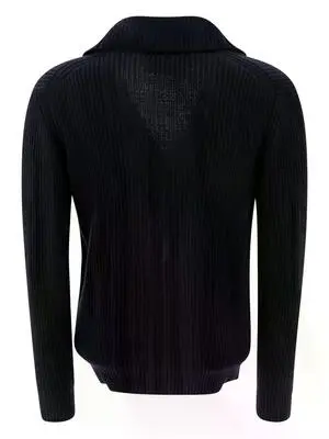 RAKKI Shawl-collar Ribbed Cardigan