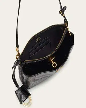 Balenciaga Rodeo Croc-embossed Leather Pochette