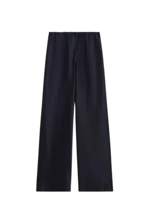 Cos Satin Wide-leg Pants - Navy