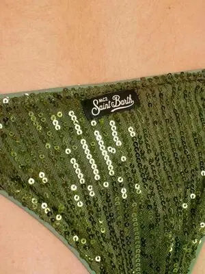 MC2 SAINT BARTH Sequined Tie-side Bikini Bottoms
