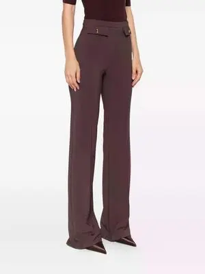 Elisabetta Franchi Button-detail Trousers - Brown