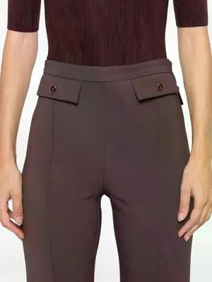 Elisabetta Franchi Button-detail Trousers - Brown