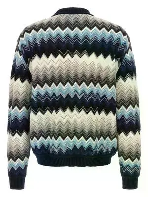 Missoni Zigzag-pattern Crew-neck Sweater - Blue