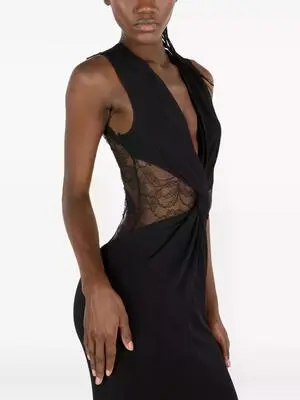 Roberto Cavalli Lace-insert Gown