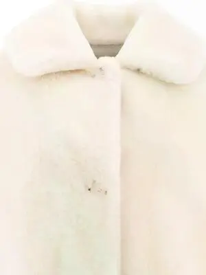 B&W Reversible Shearling Coat - Neutrals
