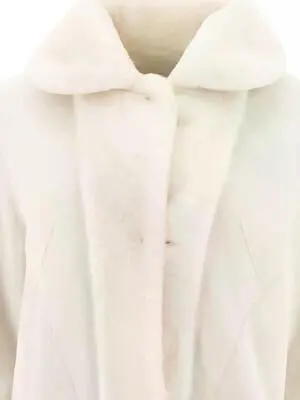 B&W Reversible Shearling Coat - Neutrals