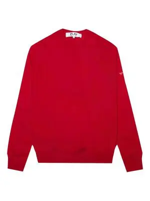 Play Comme Des Garcon Heart-embellished Sweater - Red
