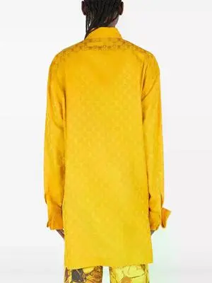Roberto Cavalli Monogram Snake-embossed Shirt