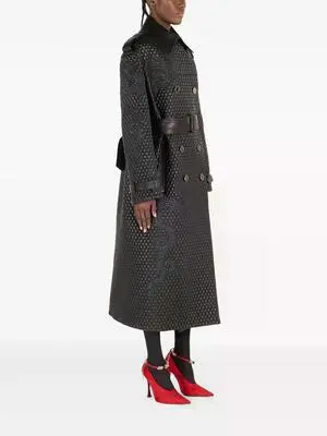 Roberto Cavalli Dragon-embroidered Quilted Coat