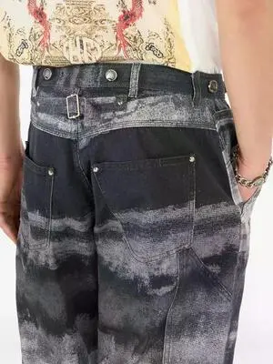 Roberto Cavalli Abstract-print Cotton Trousers