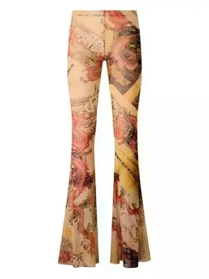 Roberto Cavalli Flared Printed Trousers