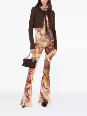 Roberto Cavalli Flared Printed Trousers