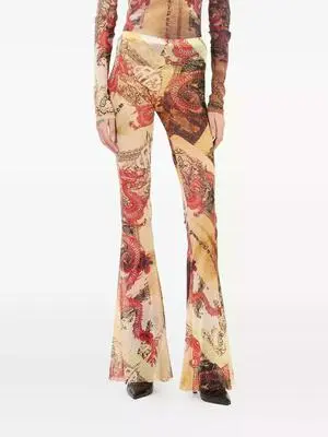 Roberto Cavalli Flared Printed Trousers