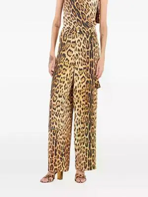Roberto Cavalli Jaguar-print Cargo Pants