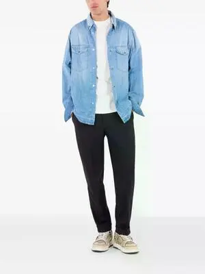 Roberto Cavalli Stud-button Denim Shirt