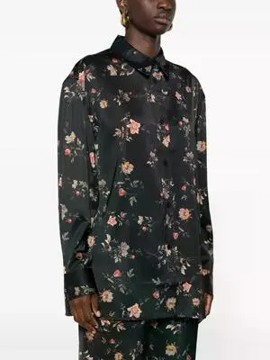 ALLSAINTS Louisa Floral-print Satin Shirt