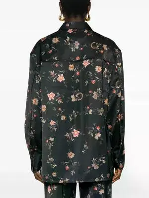ALLSAINTS Louisa Floral-print Satin Shirt