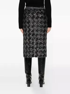 P.a.r.o.s.h Geometric-pattern Sequin-embellished Skirt