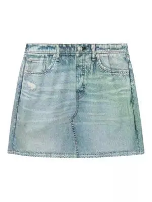 Rag & Bone Distressed Denim Mini Skirt