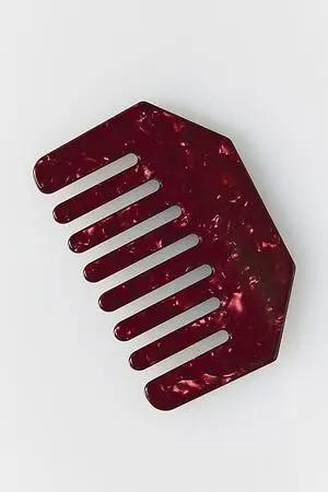 Anthropologie Wide Tooth Mini Comb Red Tort