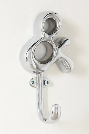 Anthropologie Bubble Ampersand Symbol Hook - Chrome