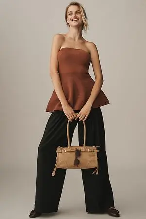Maeve Avery Wide-leg Pleated Trousers - Black