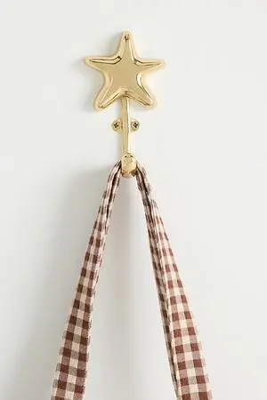Anthropologie Bubble Star Symbol Hook - Aged Brass