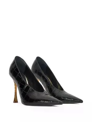 Roberto Cavalli Crocodile-effect Pointed-toe Pumps