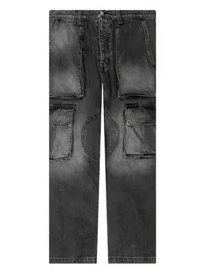 NAHMIAS Logo-patch Cargo Jeans - Black