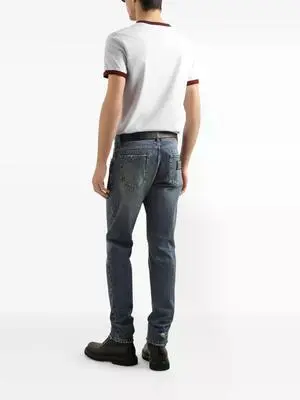 Dolce & Gabbana Logo-plaque Distressed Jeans