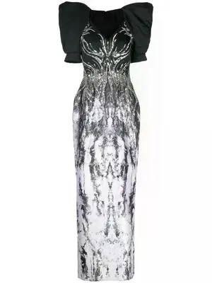 SAIID KOBEISY Sequin-embellished Gown