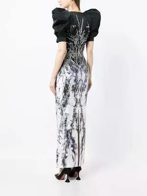 SAIID KOBEISY Sequin-embellished Gown