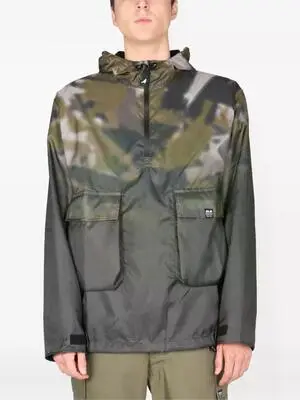 ARKAIR Camouflage Print Half-zip Jacket